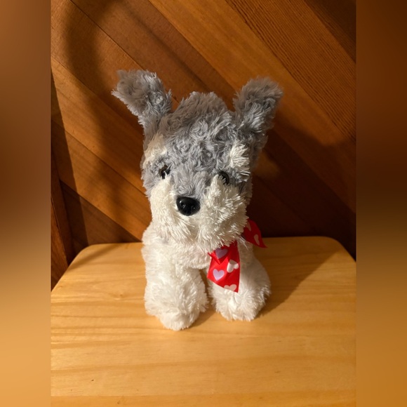 hugfun | Toys | Puppy Love Plush Dog Hugfun Gray White Valentine ...